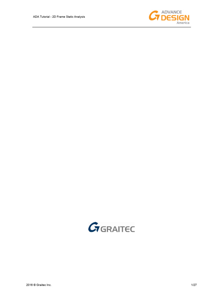 Ada-2d-Frame Static Analysis Steel Design | PDF