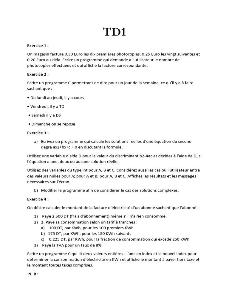 TD1 | PDF