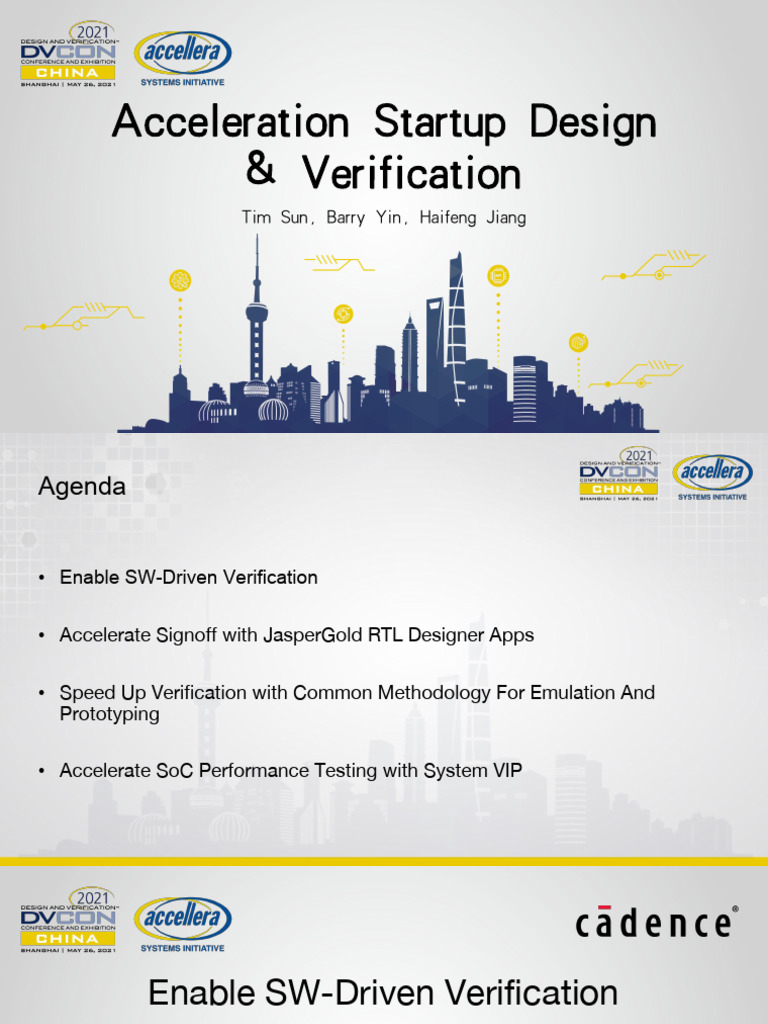 Acceleration Startup Design & Verification - Tim Sun - Barry Yin ...
