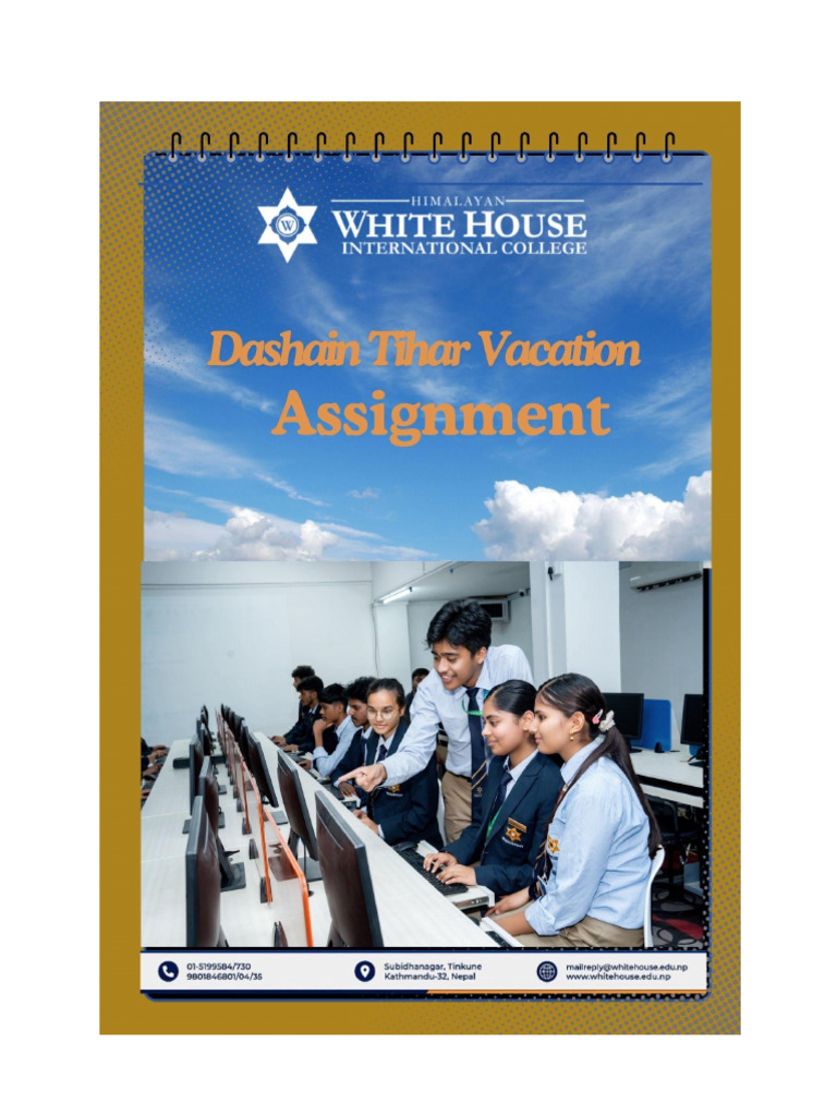 Himalayan WhiteHouse International College Dashain Homework Science 12 ...