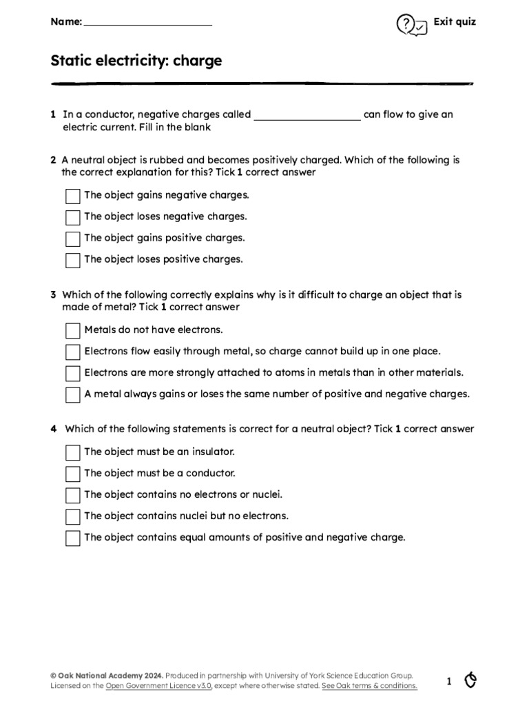 Exit Quiz Questions | PDF