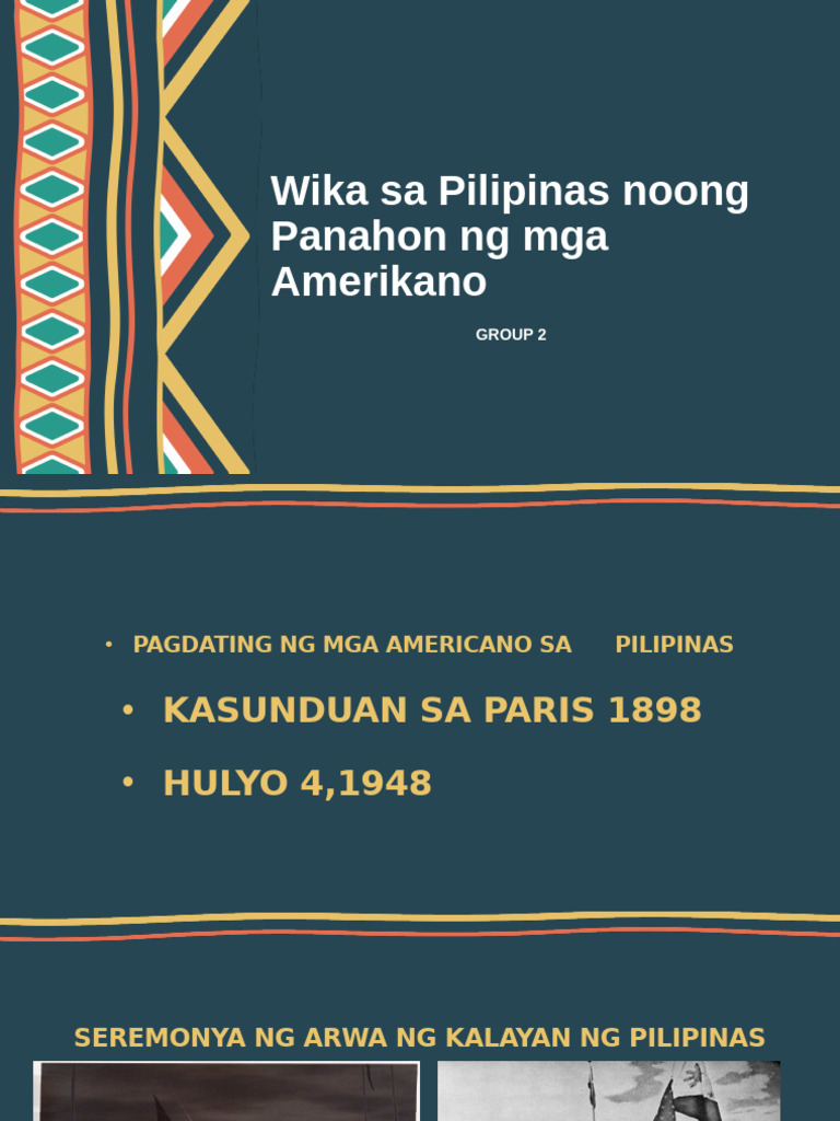 Wika Sa Pilipinas Noong Panahon NG Mga Amerikano | PDF