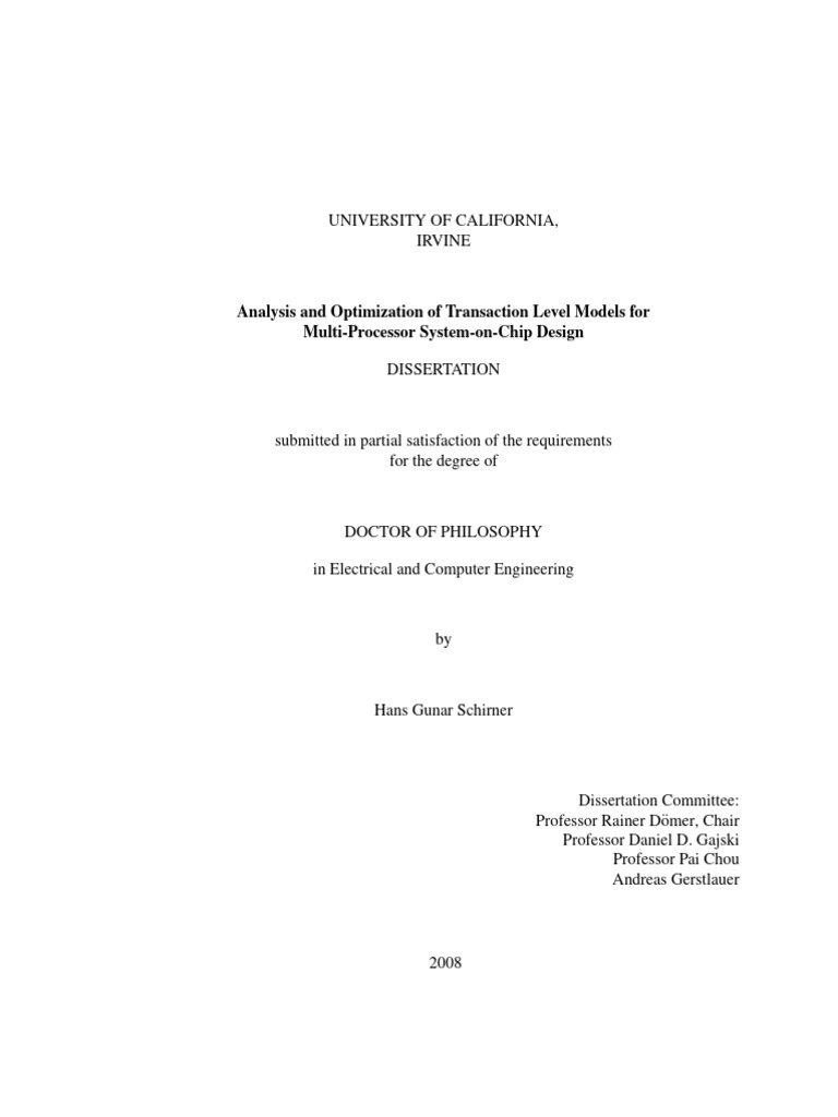 Analysis and Optimization of Transaction Level Models For Multi-Processor System-on-Chip Design ...