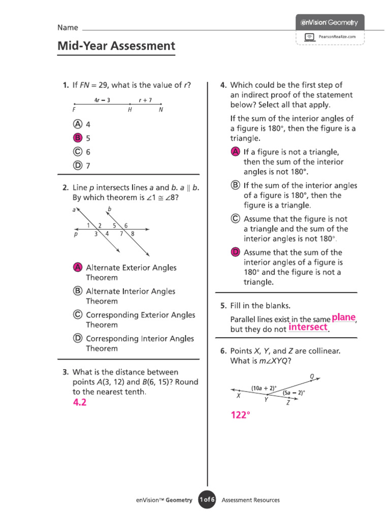 Sem Review Key | PDF