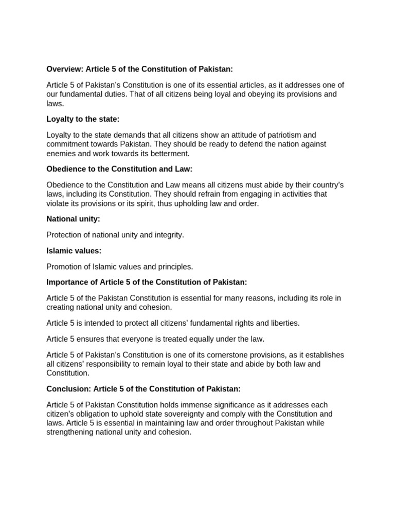 Overview of Article 5 | PDF