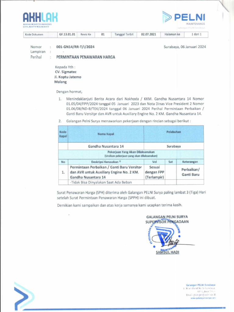 SPPH_GANDHA14_SIGMATEC_VERSITOR DAN AVR0001 | PDF