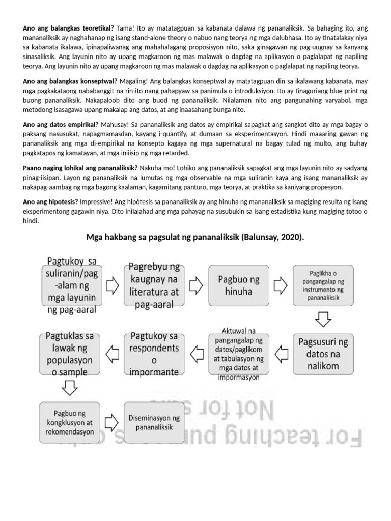 Ano Ang Balangkas Teoretikal | PDF
