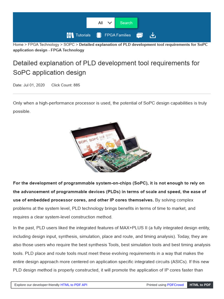 Detailed Explanation of PLD Development Tool Requirements For SoPC Application Design - FPGAKey ...