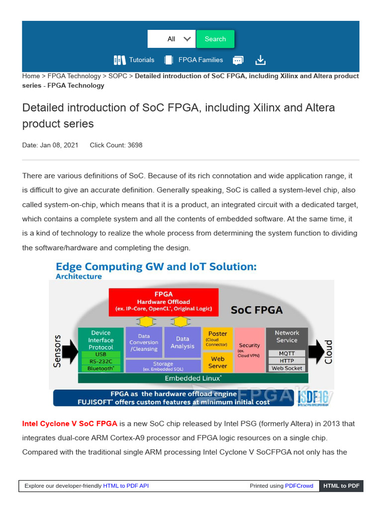 Detailed Introduction of SoC FPGA, Including Xilinx and Altera Product Series - FPGAKey | PDF