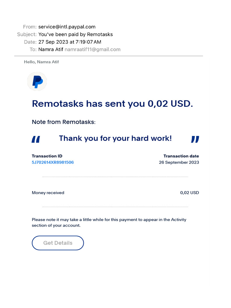 You'Ve Been Paid by Remotasks | PDF