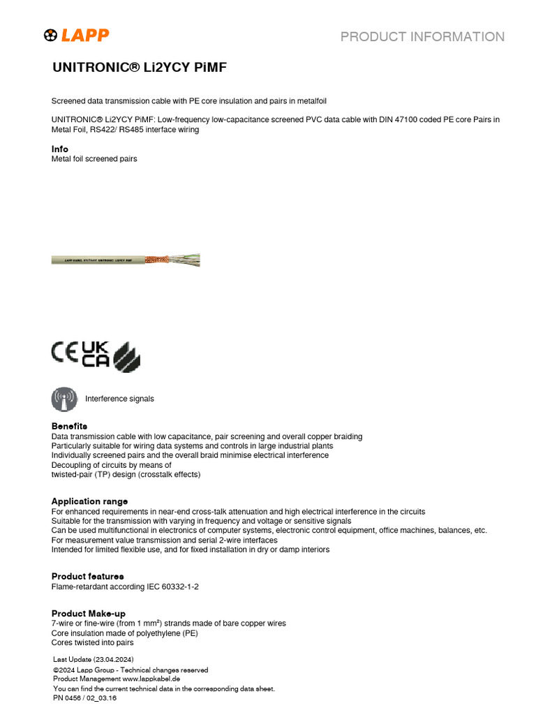 Lapp Pro245en | PDF