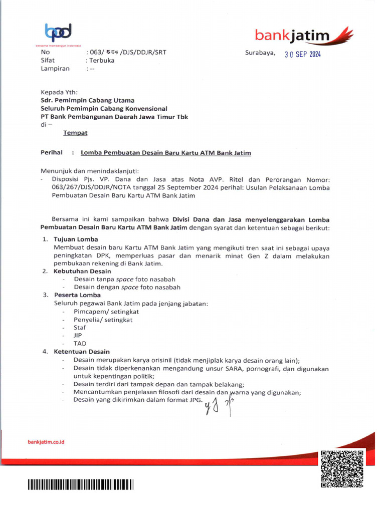 Lomba Pembuatan Desain Baru Kartu Atm Bank Jatim | PDF