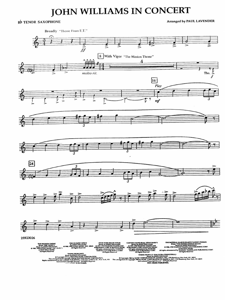 John Williams in Concerto Sax Tenor | PDF