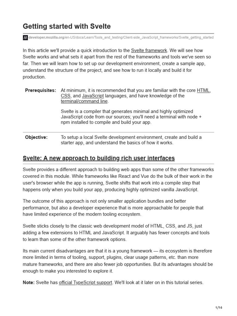 Getting Started With Svelte | PDF