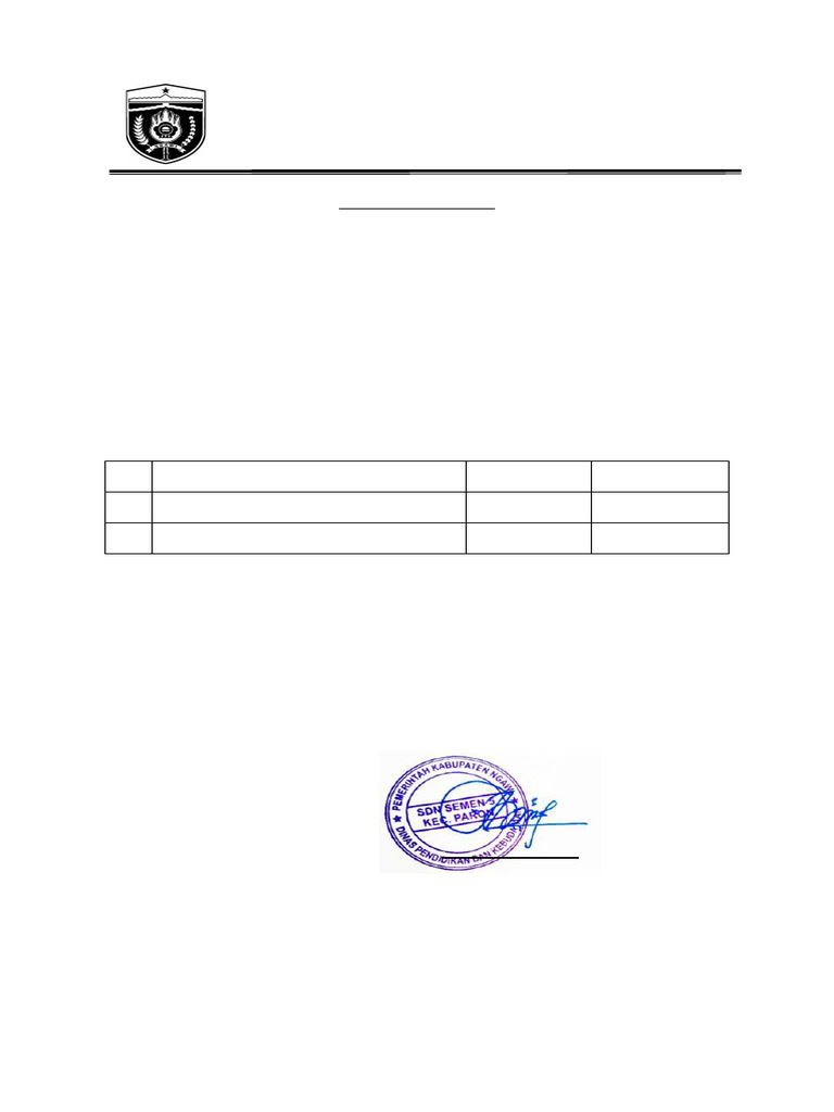 SURAT TUGAS - JADWAL PIKET - HERI PURYANTO S, P.D | PDF