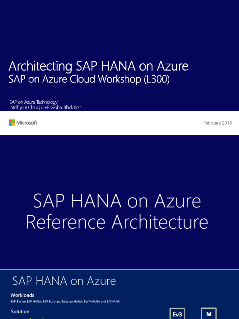 3-Architecting SAP HANA On Azure - v9.1 | PDF