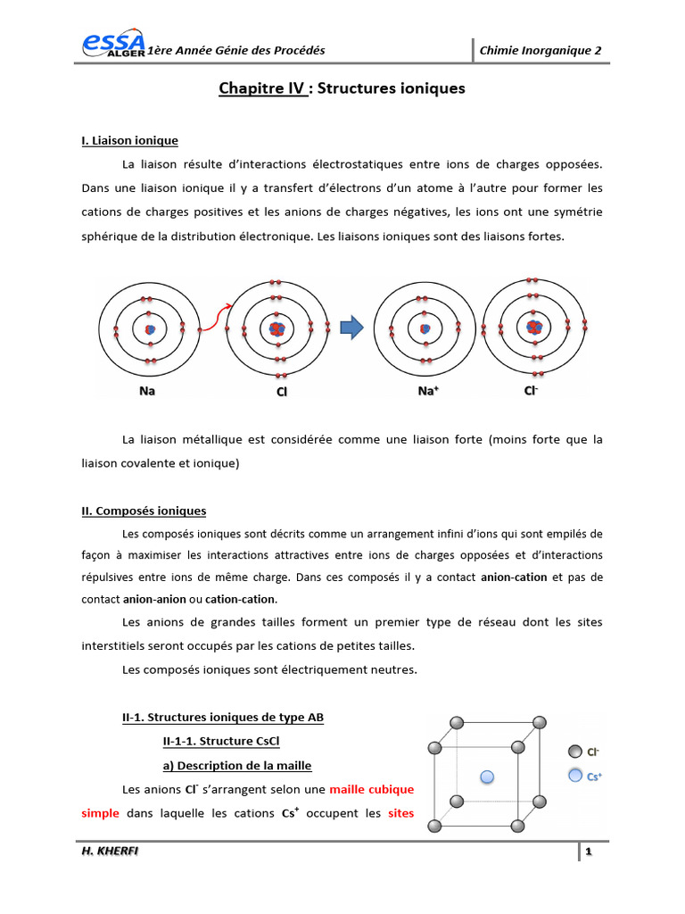 Structures Ioniques | PDF