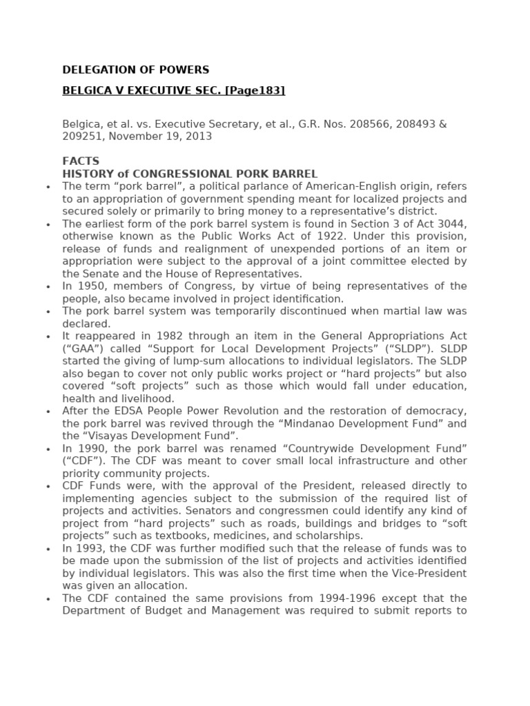 DELEGATION OF POWERS Belgica | PDF