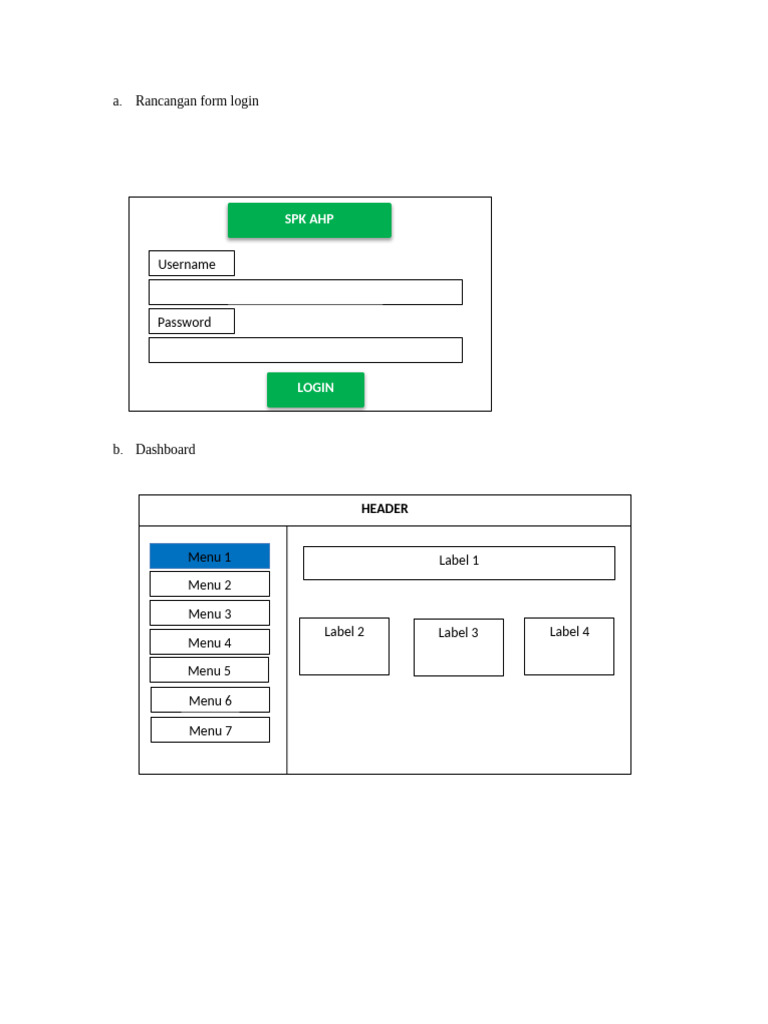 Rancangan form login.,mn | PDF