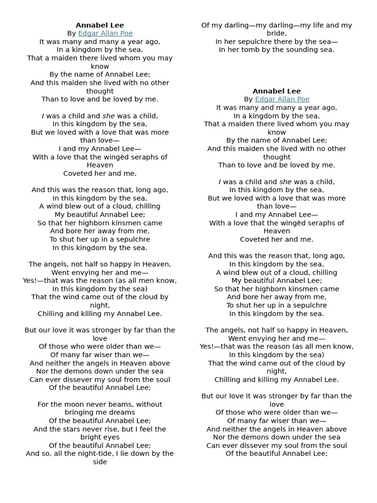 Annabel Lee | PDF