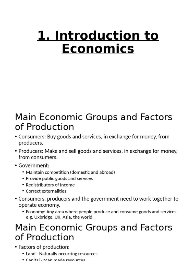 Economics GCSE OCR | PDF