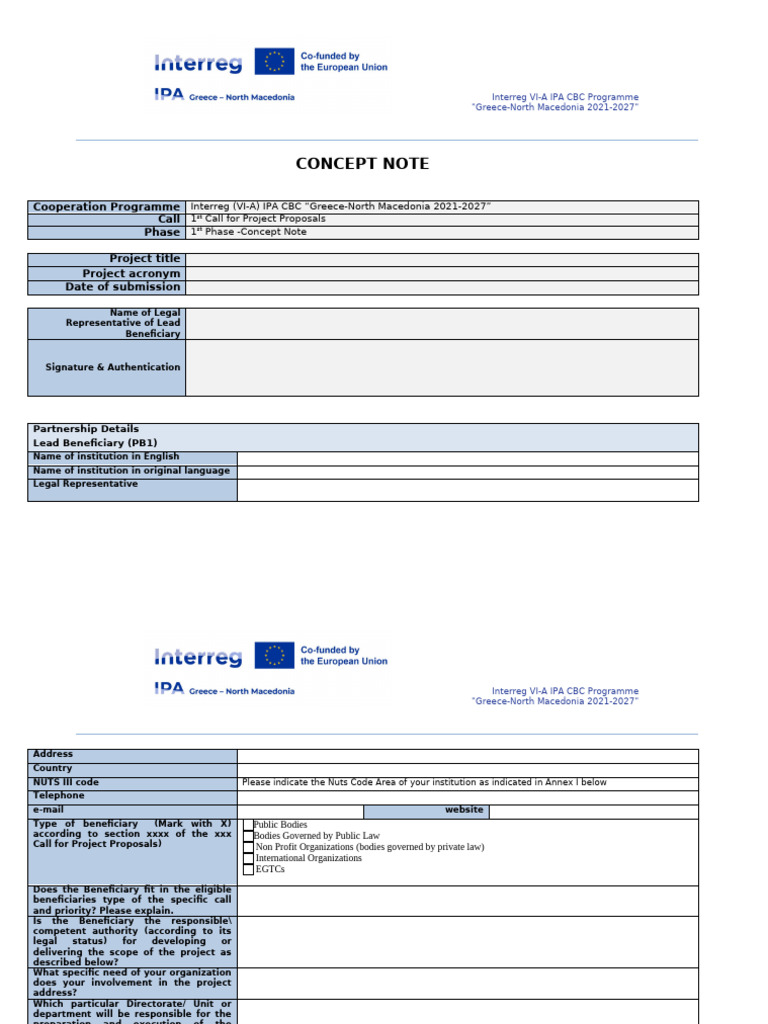 Annex14 ConceptNoteTemplate v1.0 Final | PDF