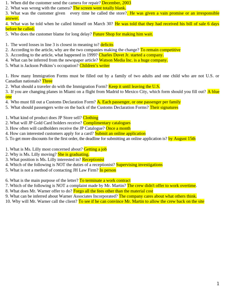 Reading Passages | PDF