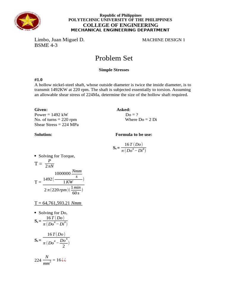 MD - Problem-Set 1 | PDF