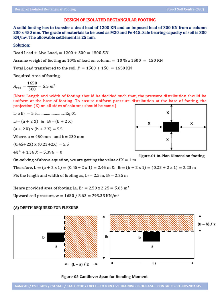 ? Download PDF (Rectangular Footing Design) | PDF