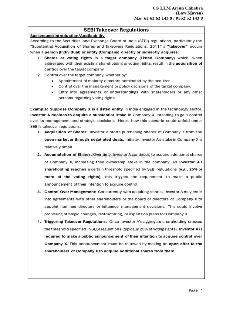 Take over_Notes | PDF