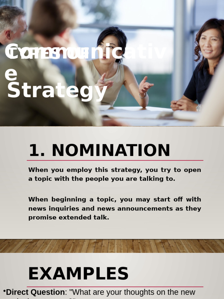 ORAL COM. Types of Communication Strategy | PDF