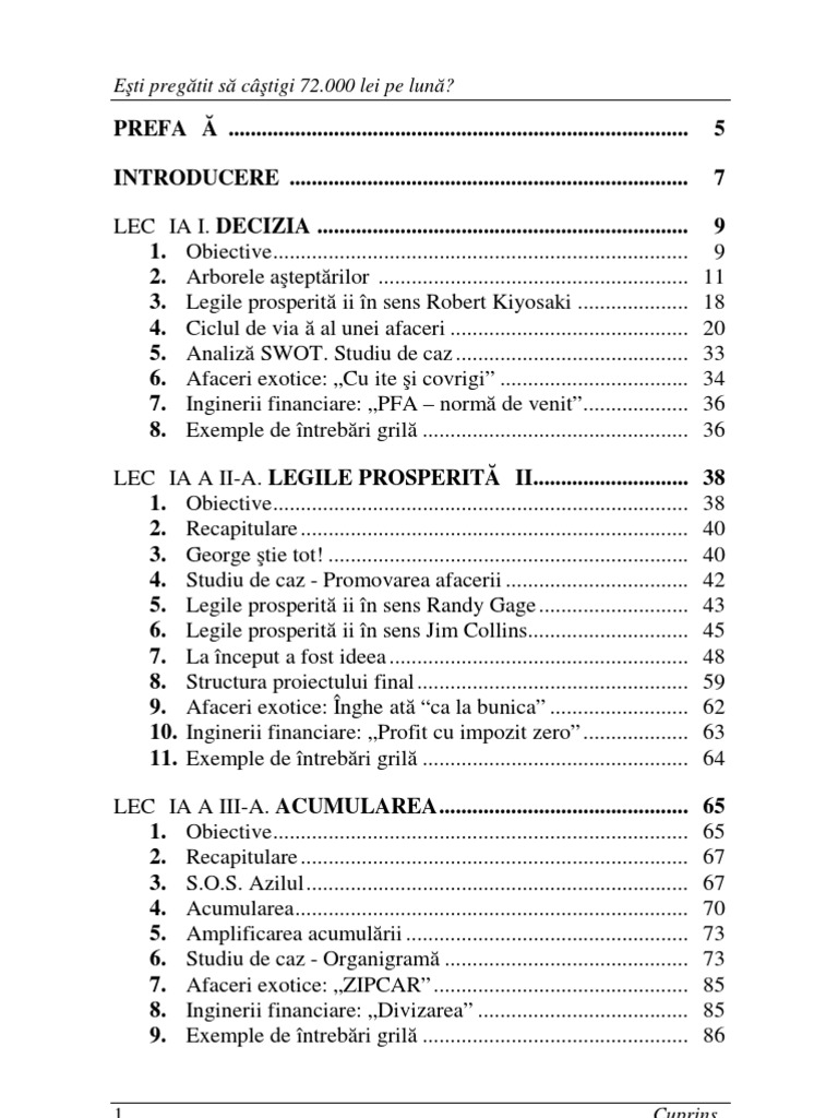Continut Carte | PDF