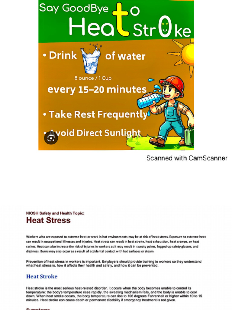 Heat Stroke Stress Toolbox Talk | PDF