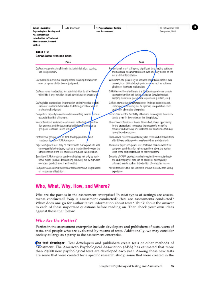 Nature and Scope of Psychological Assessment (Part 2) | PDF