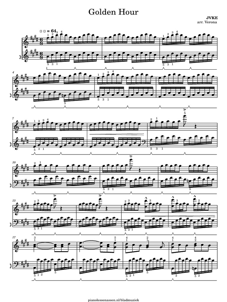 Golden_Hour__JVKE_with_fingering | PDF