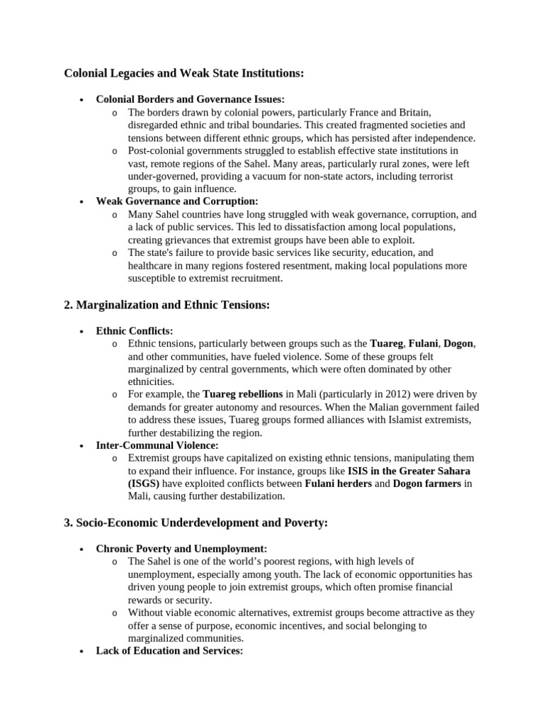 Colonial Legacies and Weak State Institutions | PDF