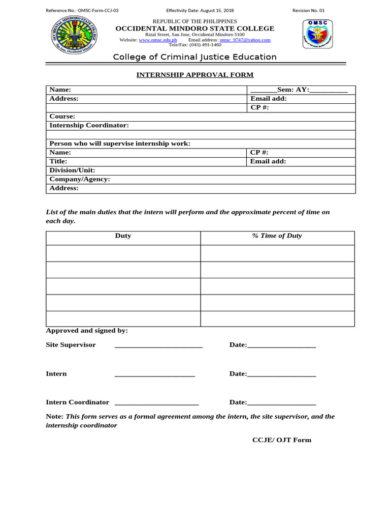 INTERNSHIP-APPROVAL-FORM-FORMAT-7PAGES-Copy | PDF