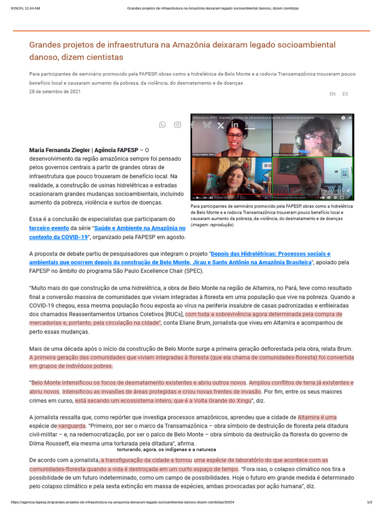 Lido - Grandes Projetos de Infraestrutura Na Amazônia Deixaram Legado ...