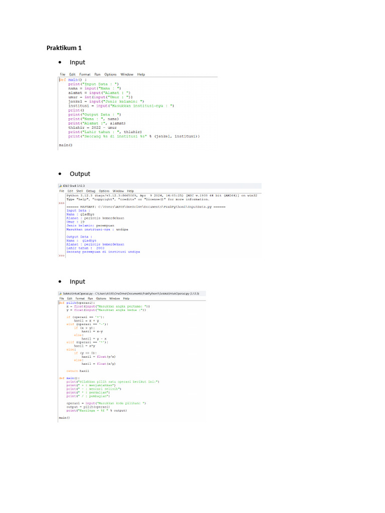 Praktikum Python | PDF