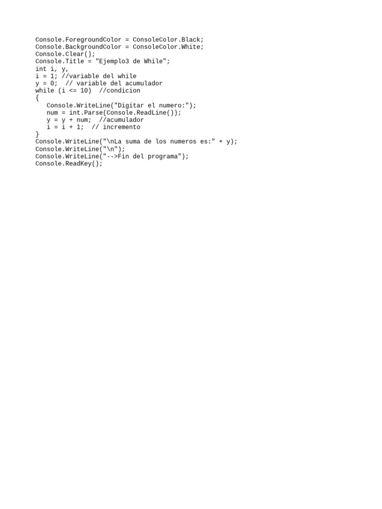 While - Ejemplo3 | PDF