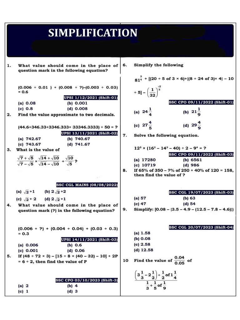 SIMPLIFICATION | PDF