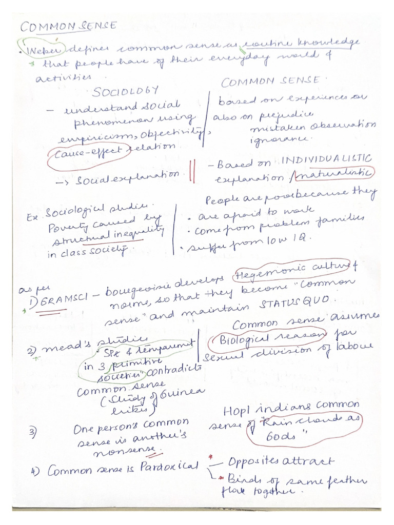 1.4 Sociology and Common Sense | PDF