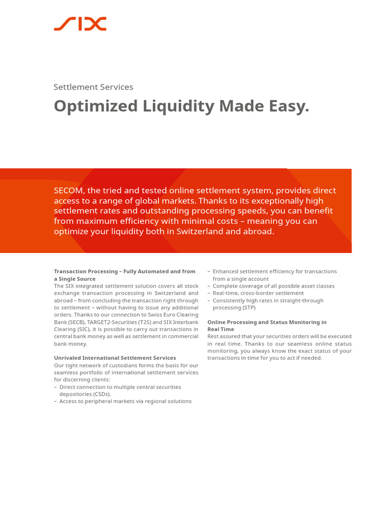 Six Factsheet Settlement Services en | PDF
