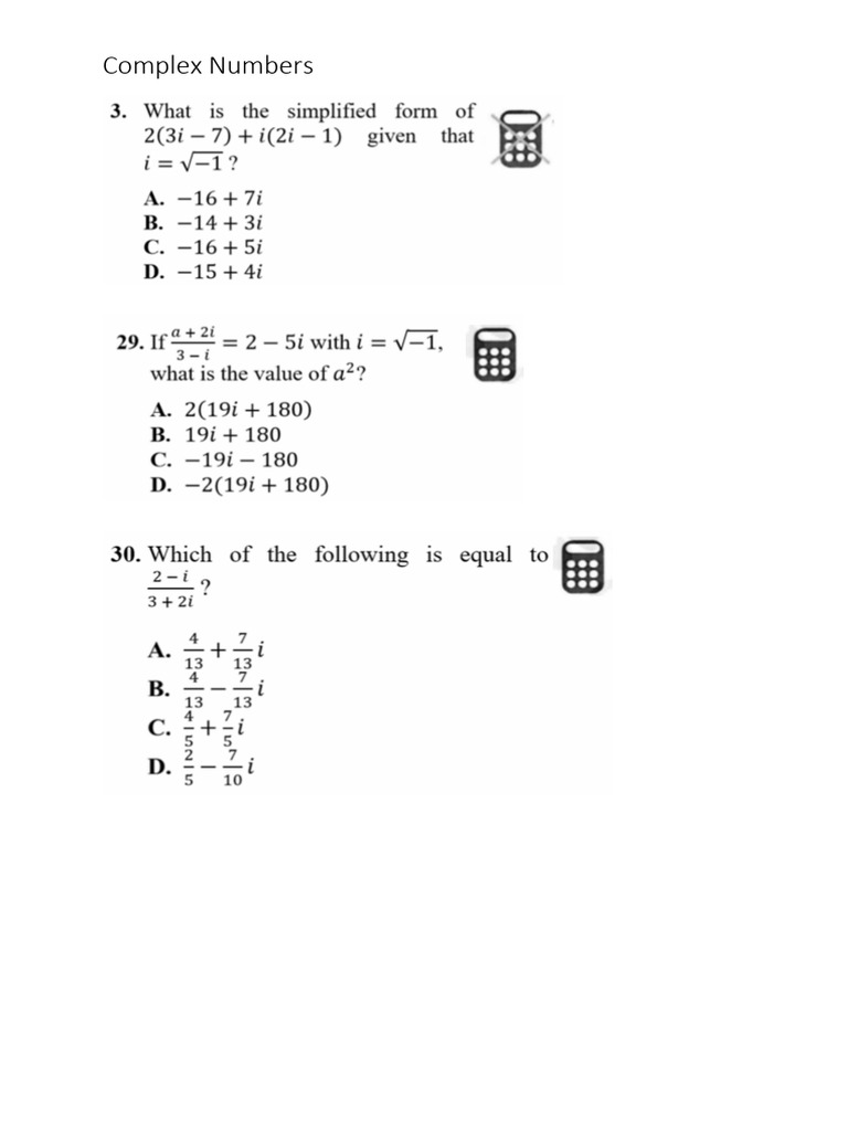 Complex Numbers | PDF