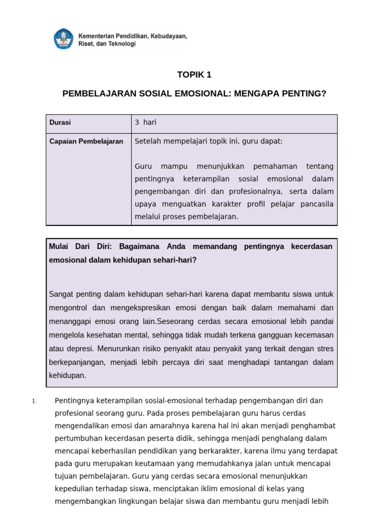 TP-1.1 Topik 1 Mulai Dari Diri | PDF