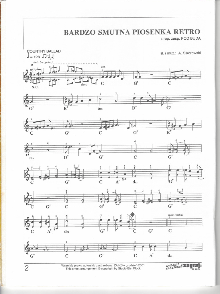 Bardzo Smutna Piosenka | PDF