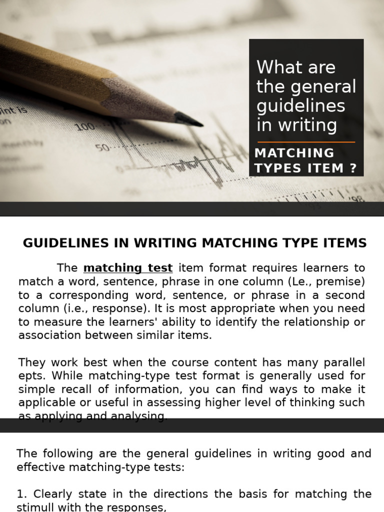 Matching Type Report | PDF