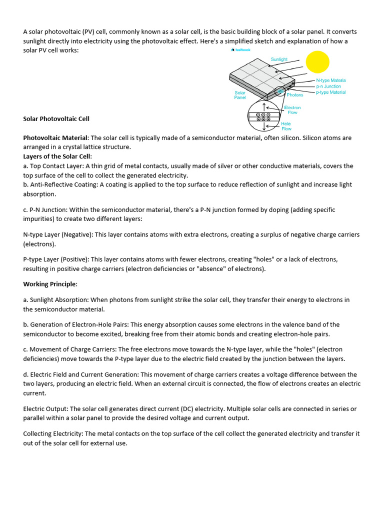 Solar Cell Notes | PDF