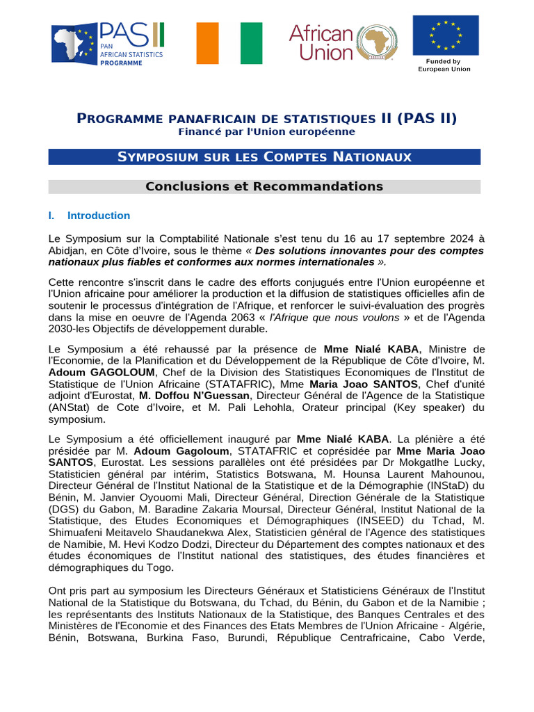 02-Conclusions and Recommendations - Symposium On NA - French | PDF