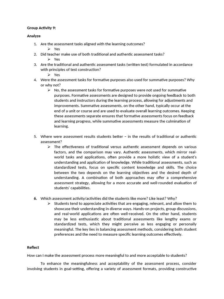G7 LE9 - Group Activity | PDF